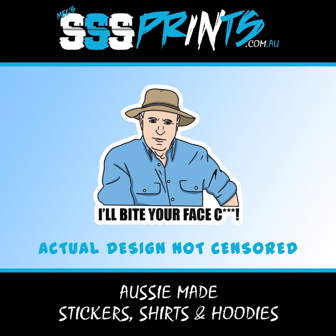 Alfy Bite Vinyl Car Sticker Decal Funny Meme Aussie Joke Alf Stuart - Etsy