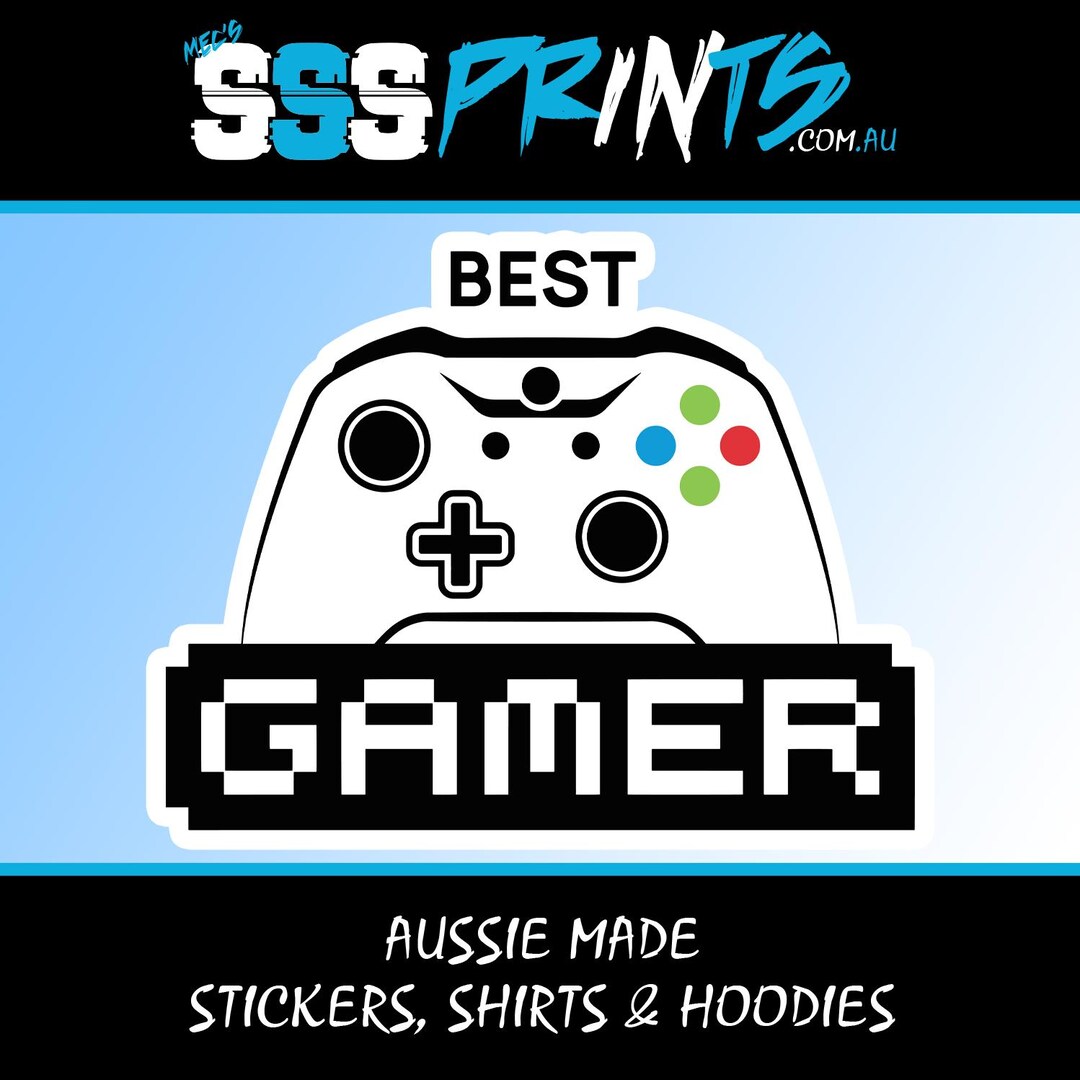 Best Gamer Vinyl Car Sticker Decal Funny Meme Aussie Joke - Etsy