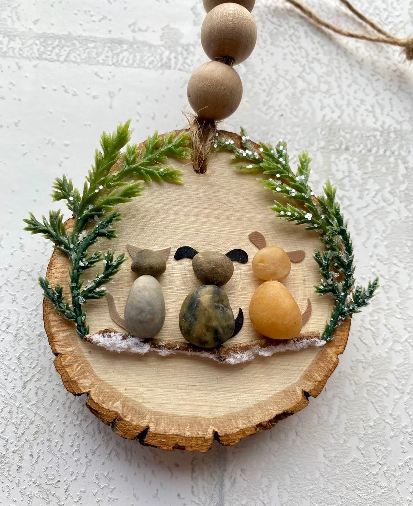 Personalized Pet Wood Slice Ornament - Etsy