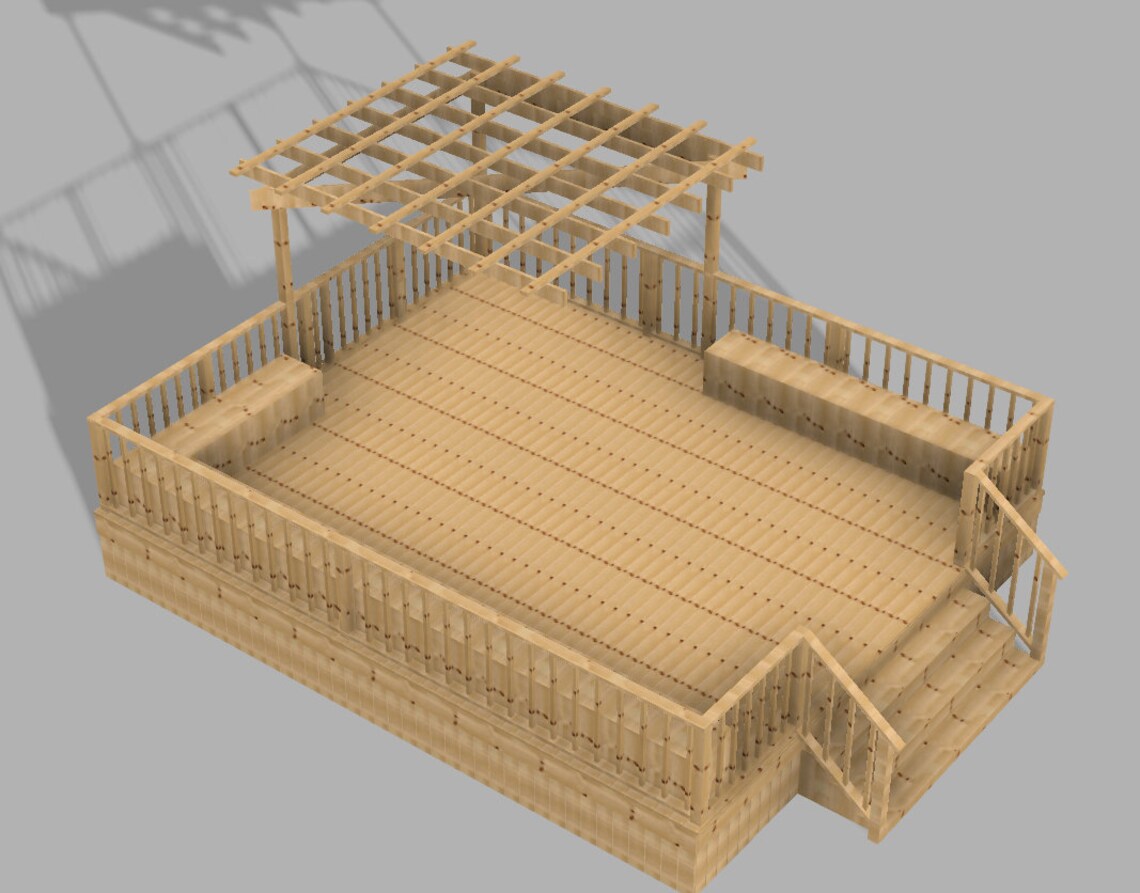 Custom 3D Models/custom Deck and House Design/custom Outdoor Patio ...