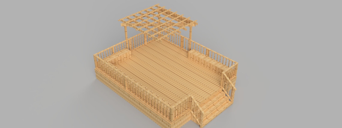 Custom 3D Models/custom Deck and House Design/custom Outdoor Patio ...