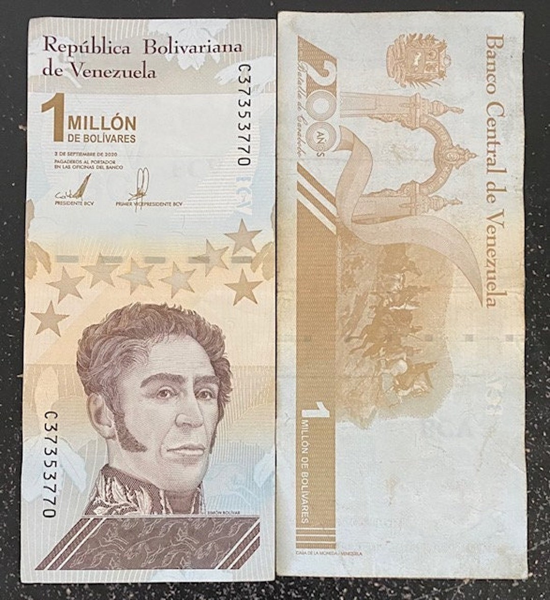 1 Venezuela 1 Million Bolivar Soberano Circulated Banknote 2020 World ...