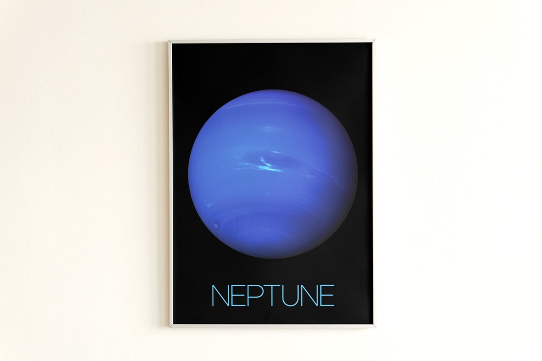 Neptune Poster: Solar System Planet Art Print Neptune Planet Astronomy ...