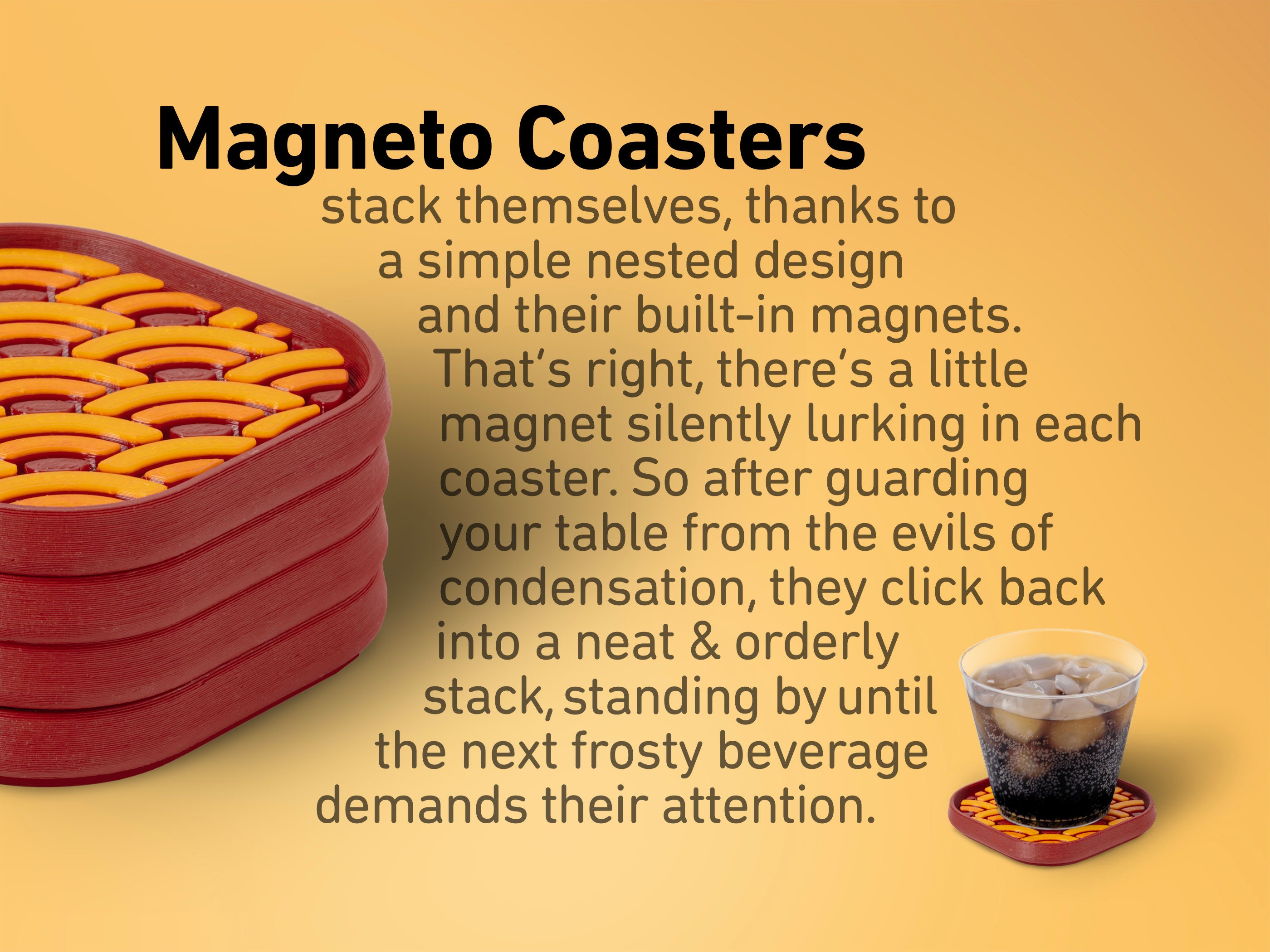 Seigaiha Wave Coasters, Magneto Coaster Set, With Magnetic Stacking ...