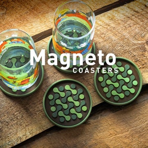 Magneto Coaster Set in Forest Camo, Magnetic Stacking Coasters, a Great ...