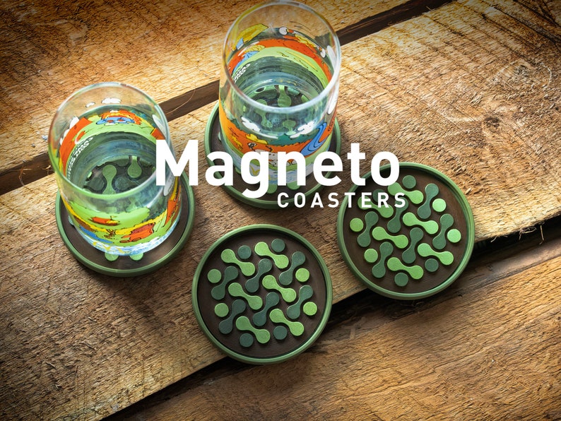 Magneto Coaster Set in Forest Camo, Magnetic Stacking Coasters, a Great ...