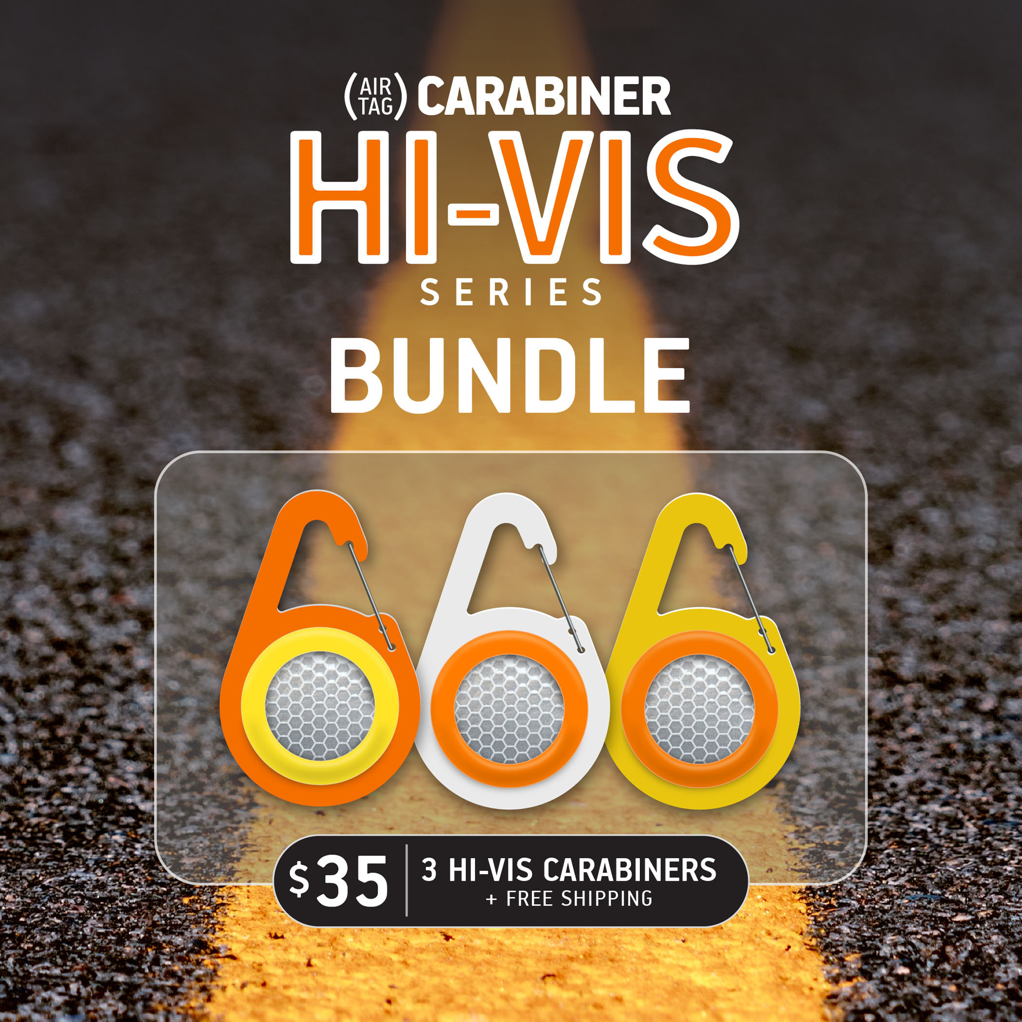 AirTag Carabiner, Hi-vis Series, AirTag Clip, AirTag Luggage Clip ...