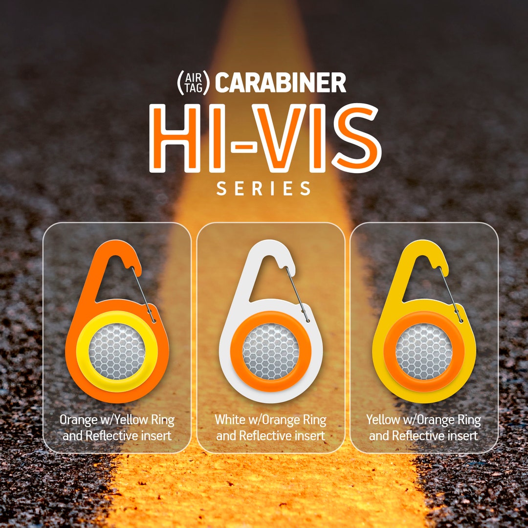 AirTag Carabiner, Hi-vis Series, AirTag Clip, AirTag Luggage Clip ...