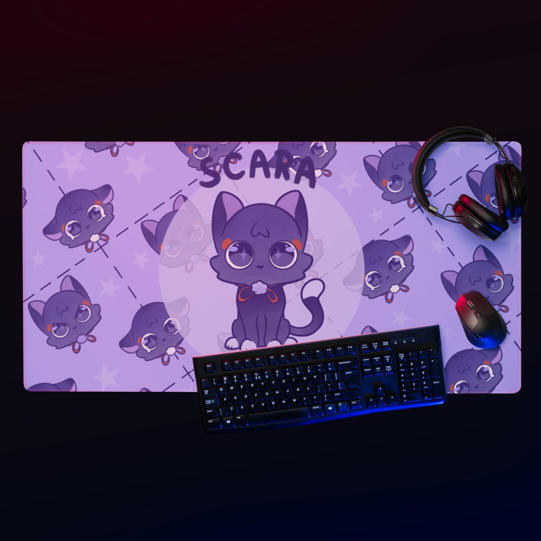 Scaramouche Cat XXL Gaming Mouse Pad Scarameow Wanderer - Etsy