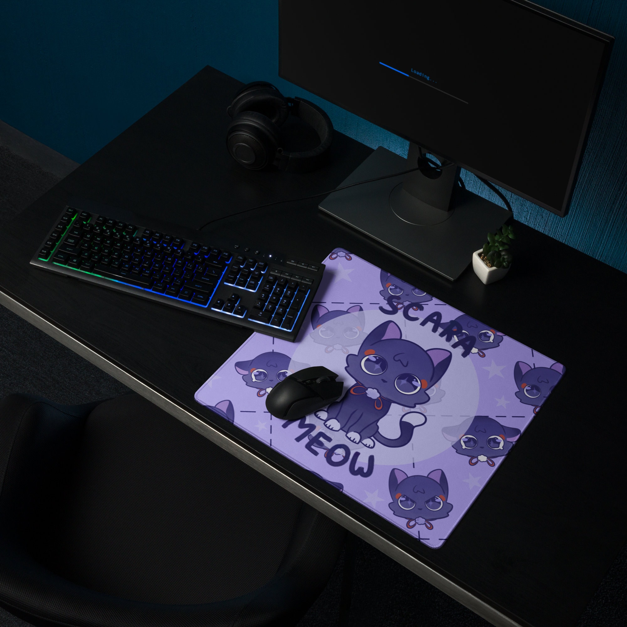 Scaramouche Cat XXL Gaming Mouse Pad Scarameow Wanderer - Etsy