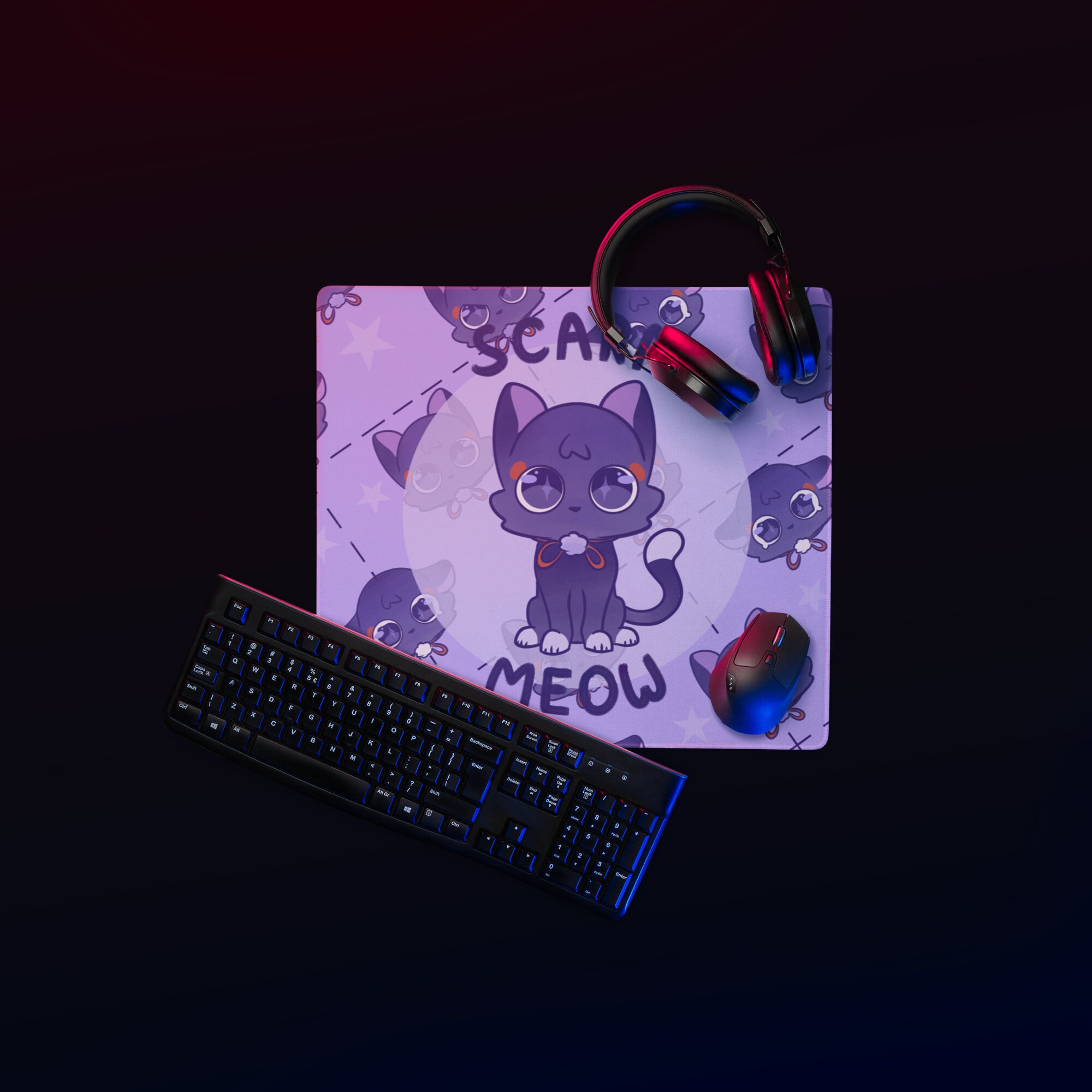 Scaramouche Cat XXL Gaming Mouse Pad Scarameow Wanderer - Etsy