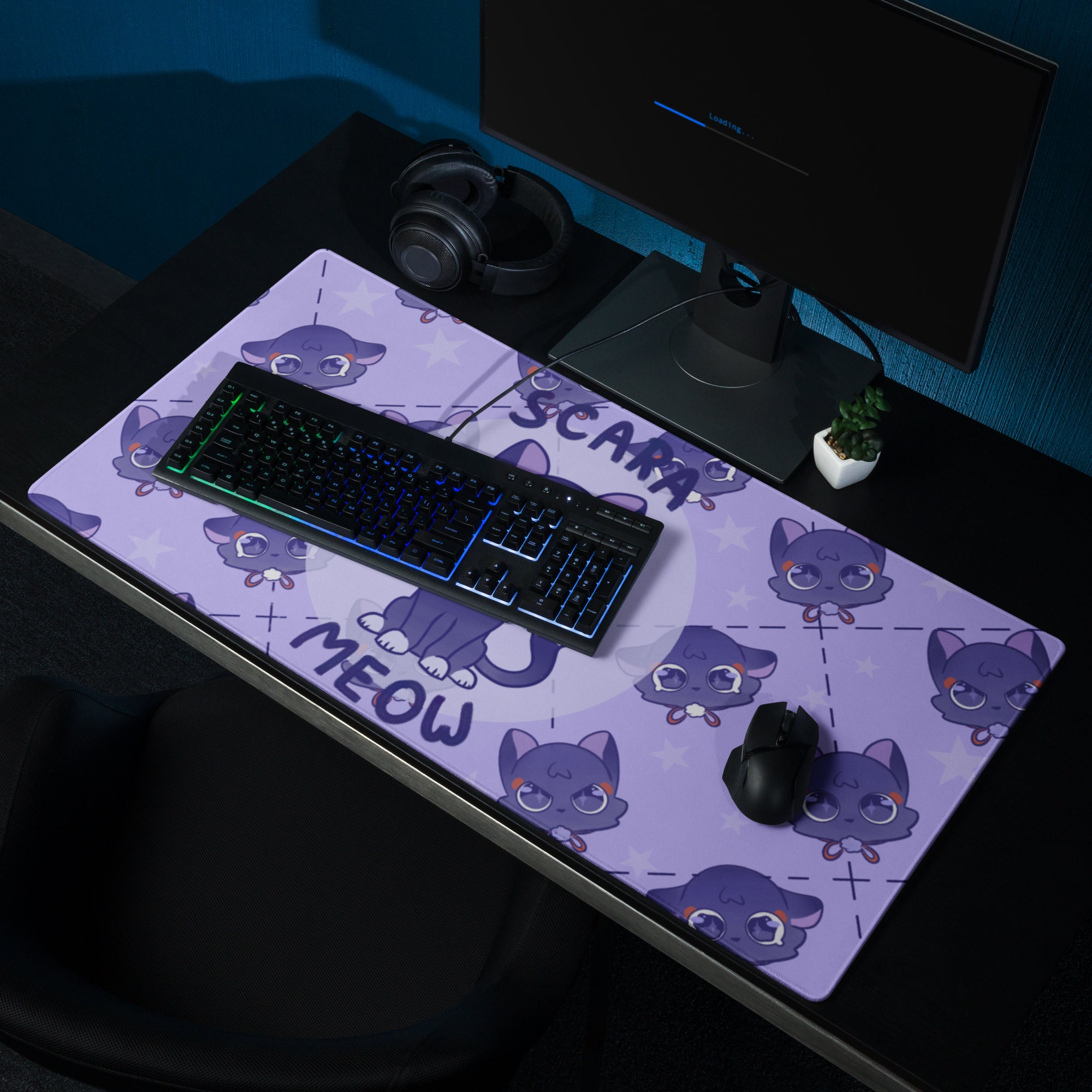 Scaramouche Cat XXL Gaming Mouse Pad Scarameow Wanderer - Etsy