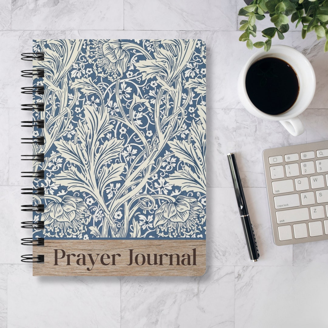 Personal Prayer Journal, Blue and White Floral Christian Prayer Journal ...