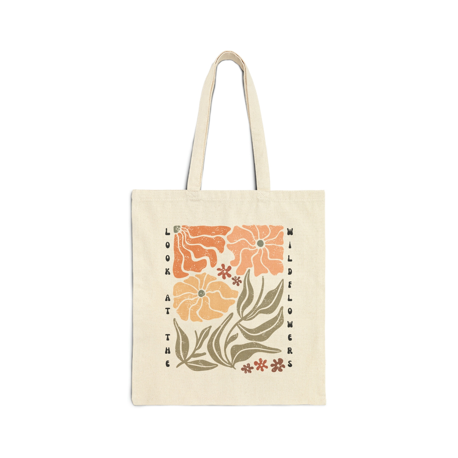 Wildflowers Christian Tote Bag, Bible Bag for Church, Religious Cotton ...