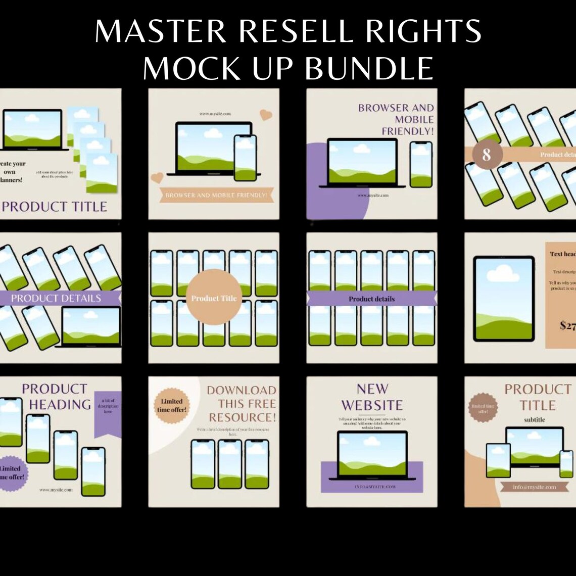 40 Digital Mockups for Selling Digital Products for Instagram Master ...