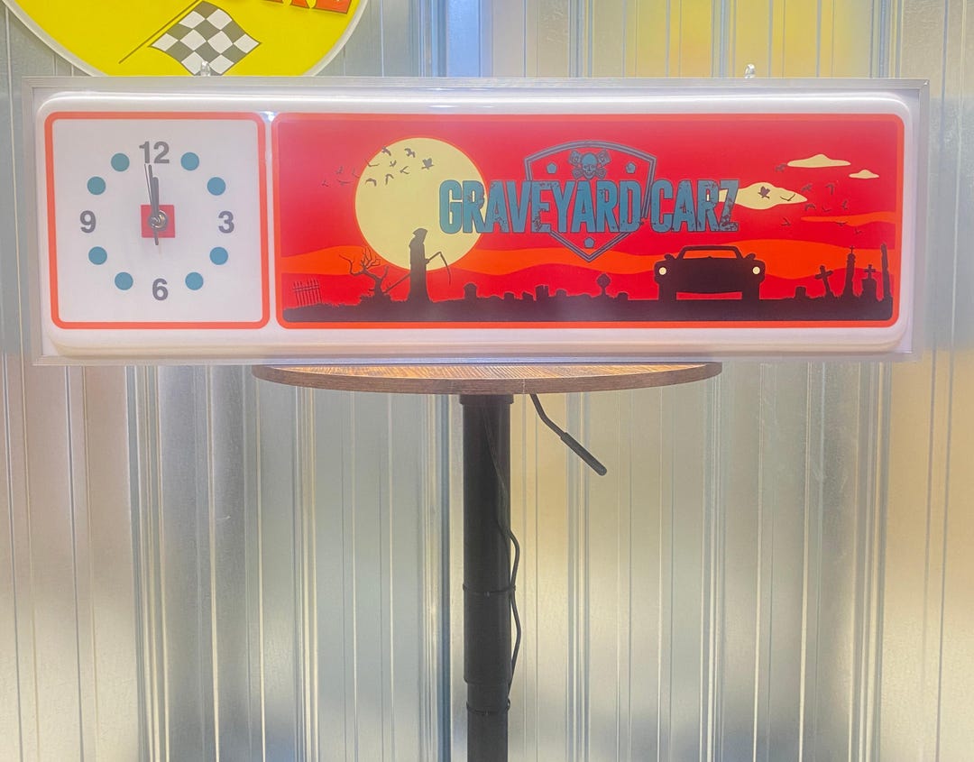 Officially Licensed Graveyard Carz LED Light up Clock Sign - Etsy