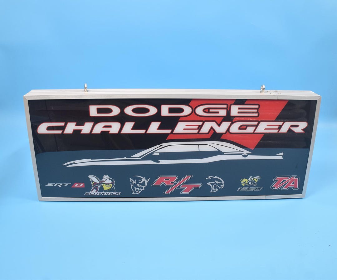 Officially Licensed Dodge Challenger Led Light up Sign - Etsy
