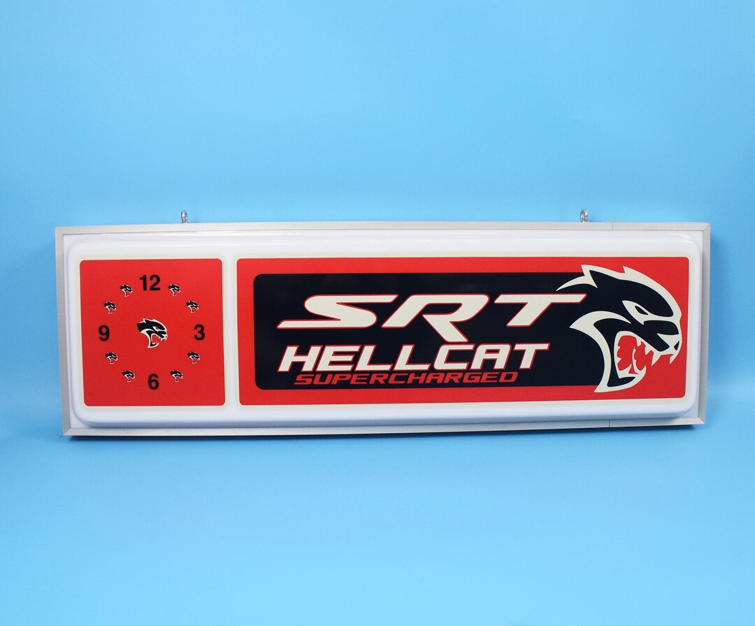 Officially Licensed Dodge Hellcat LED Light up Clock Sign - Etsy
