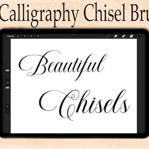 Procreate Calligraphy Chisel Brushes , Digital Art, Tattoo Design - Etsy