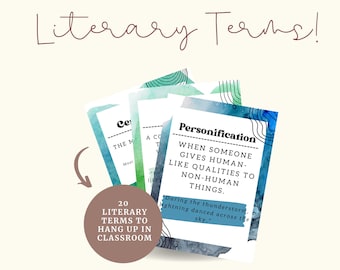 Literary Device Posters for the High School or Middle School English ...