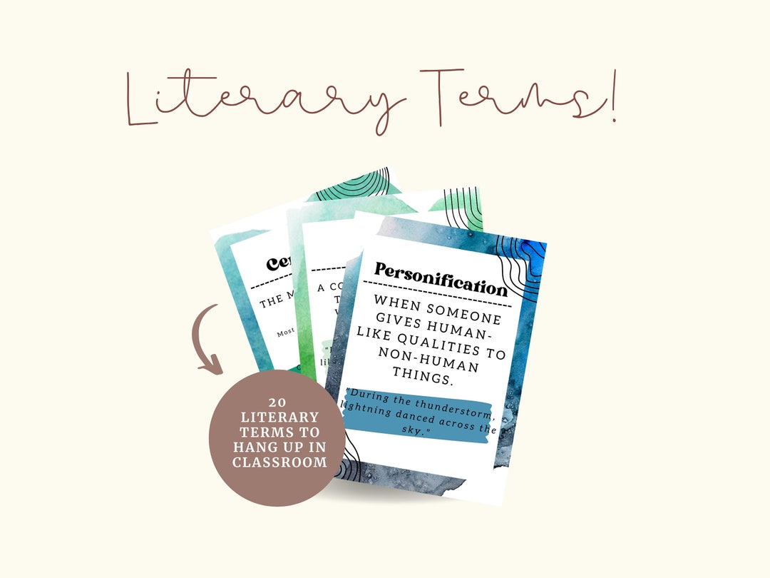 Literary Terms for the High School/ Middle School English Classroom ...
