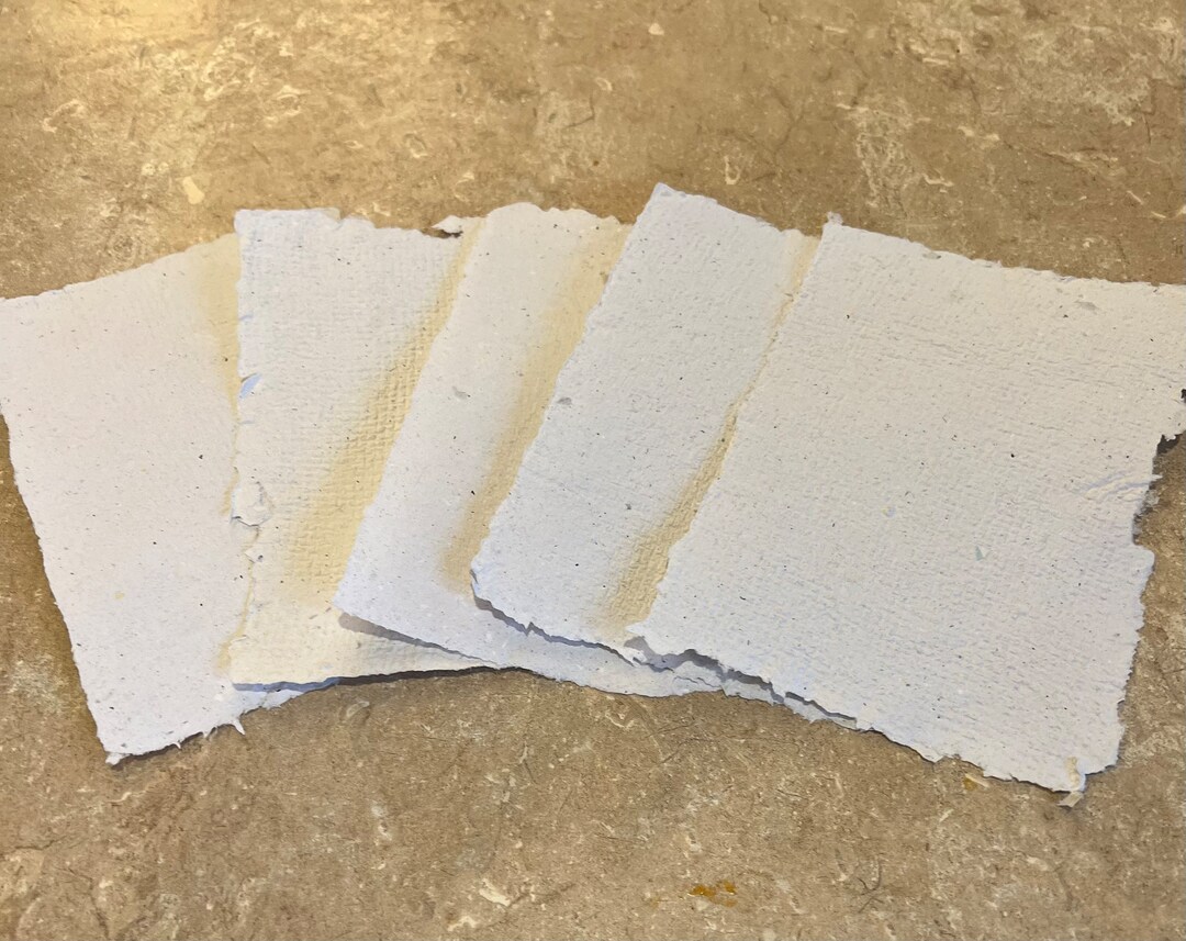 Handmade Beige Paper / Handmade Craft Paper Sheets / 5 Pcs Handmade ...