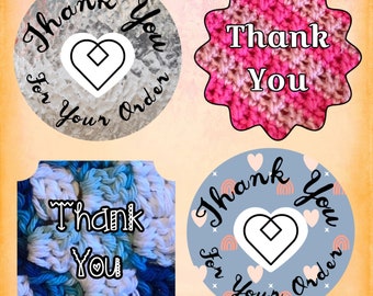 Thanks Circle Digital Printable Sticker Great Design for Any Thank You ...