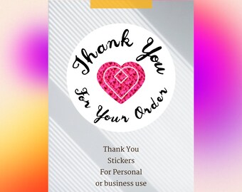 Thanks Circle Digital Printable Sticker Great Design for Any Thank You ...