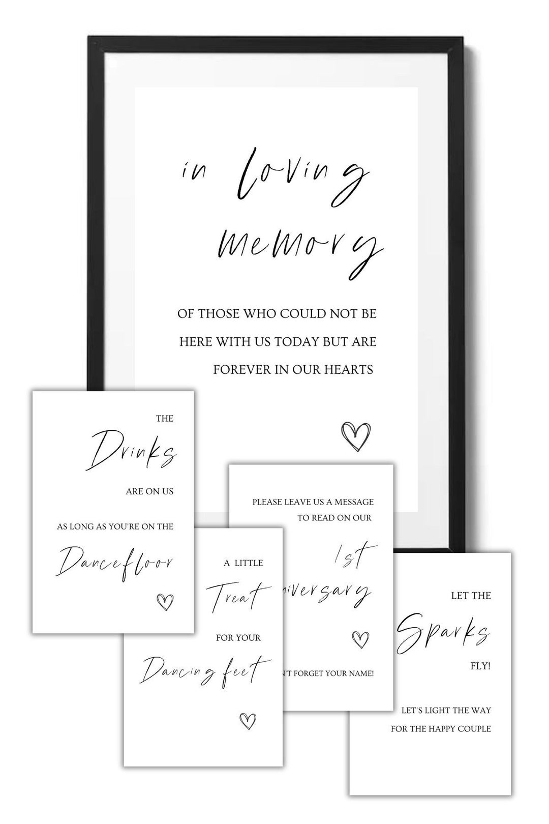 Wedding Sign Set: 4x6 Printable Signs (digital Download) - Etsy