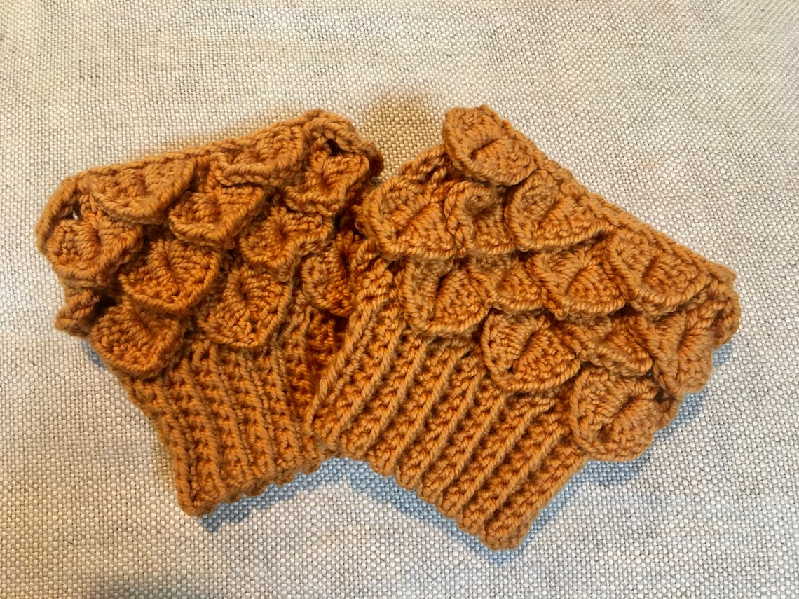 Gold Dragon Scale Boot Cuffs - Etsy