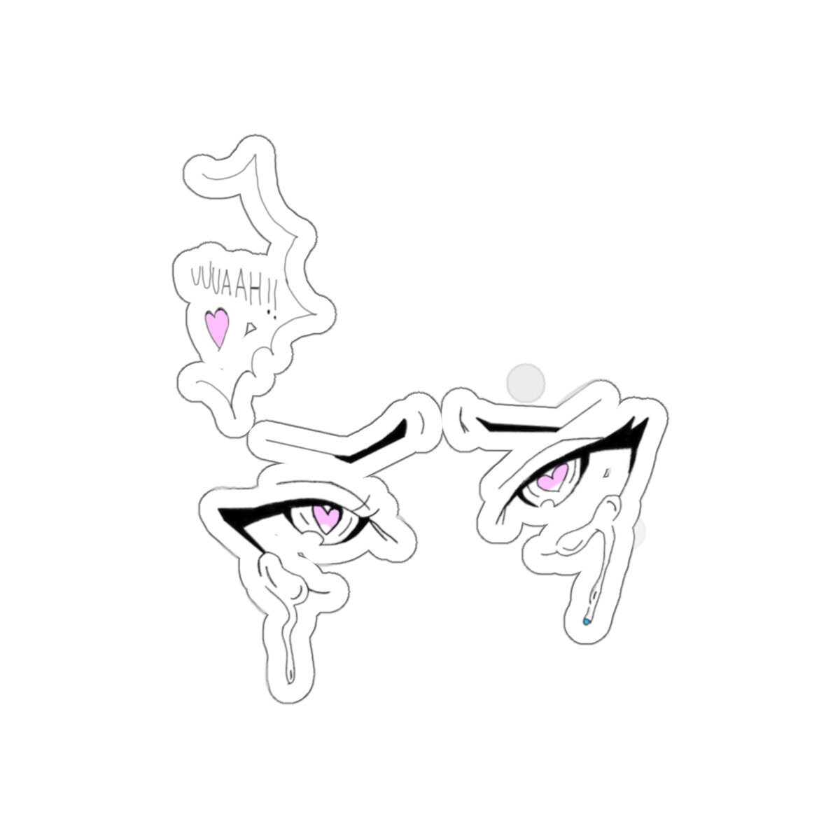 Anime Lewd Crying Eyes Sticker Uahhh Sad Girl Eyes Anime - Etsy