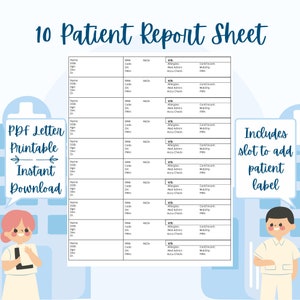 Nurse Report Sheet Student Nurse Report Sheet 10 Patient Report Sheet ...
