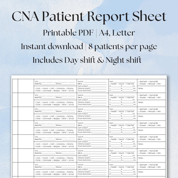 Cna Charting Samples