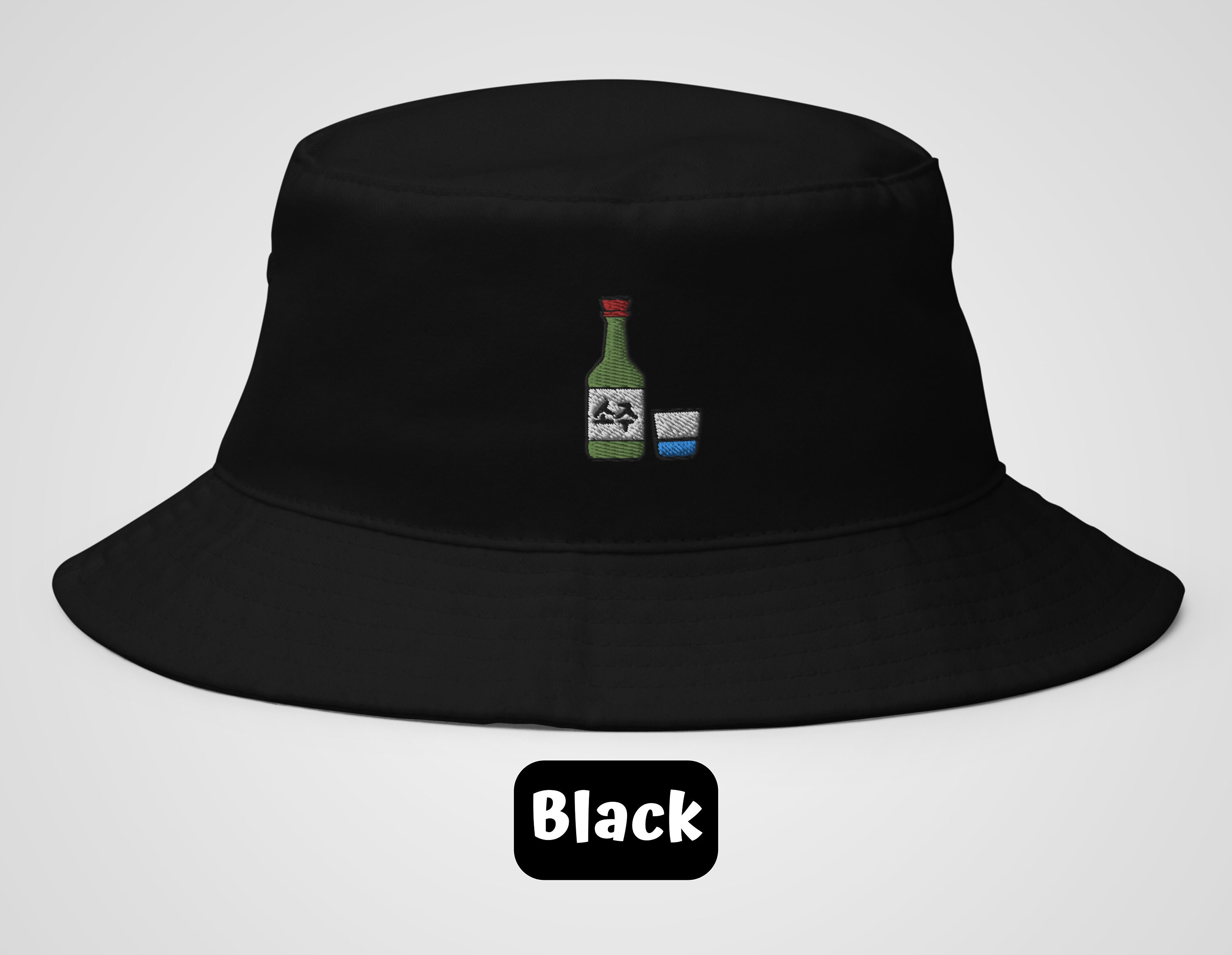 Korean Soju Embroidered Bucket Hat Soju Hat Korean Bucket Hat Soju ...