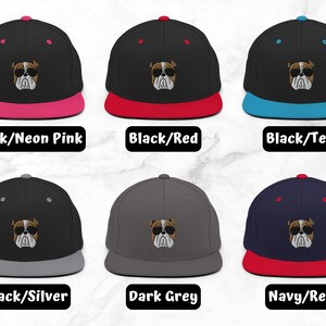 English Bulldog Snapback Hat | Embroidered Dog Hat | Bulldog Dad ...