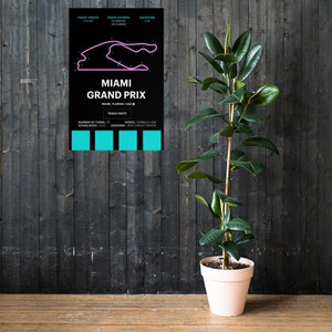 Miami Grand Prix Track Poster – Formula 1 Racing Art - Etsy