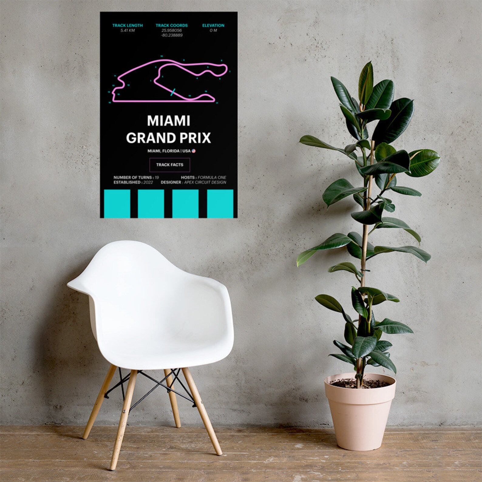 Miami Grand Prix Track Poster – Formula 1 Racing Art - Etsy