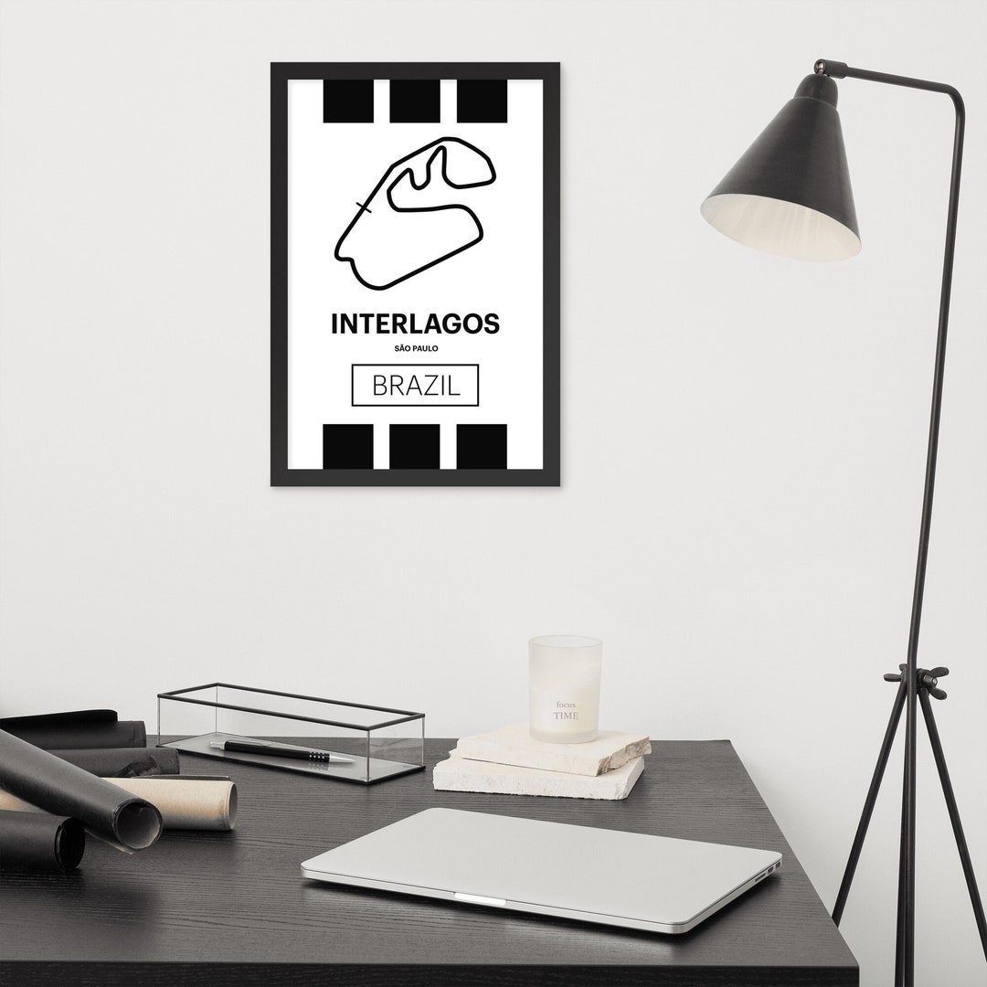 Interlagos Track Poster Download Formula 1 Poster Formula 1 Print F1 ...