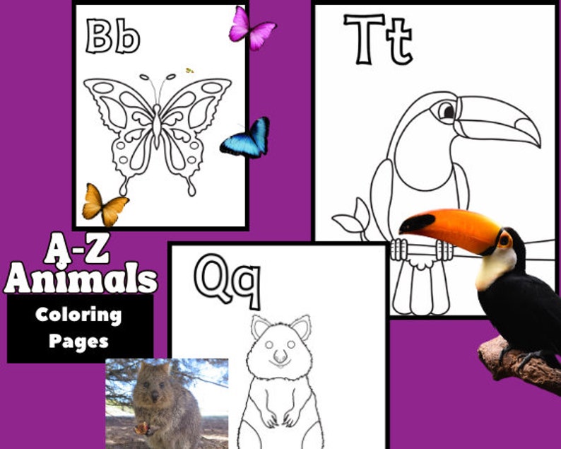 Alphabet Animals Coloring Pages, Kids Coloring Pages, Animal Coloring ...