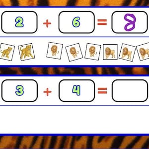 Big Cat Addition Cards , Adding to 10 Counting Cards , Counting With ...