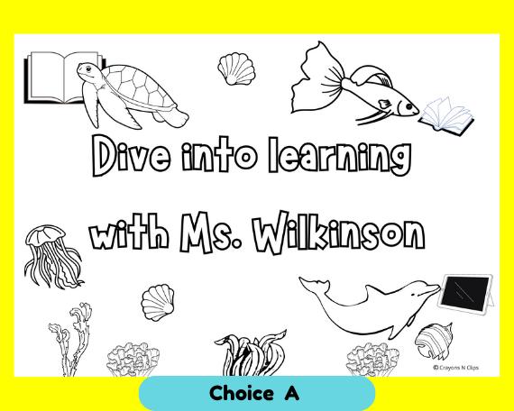 Custom Teacher's Name Coloring Page, Welcome to School Coloring Page ...