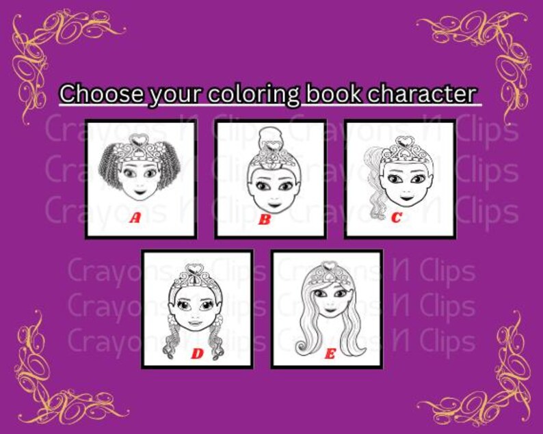 Princess Coloring Pages, Personalized Coloring Page, Customized Gift ...