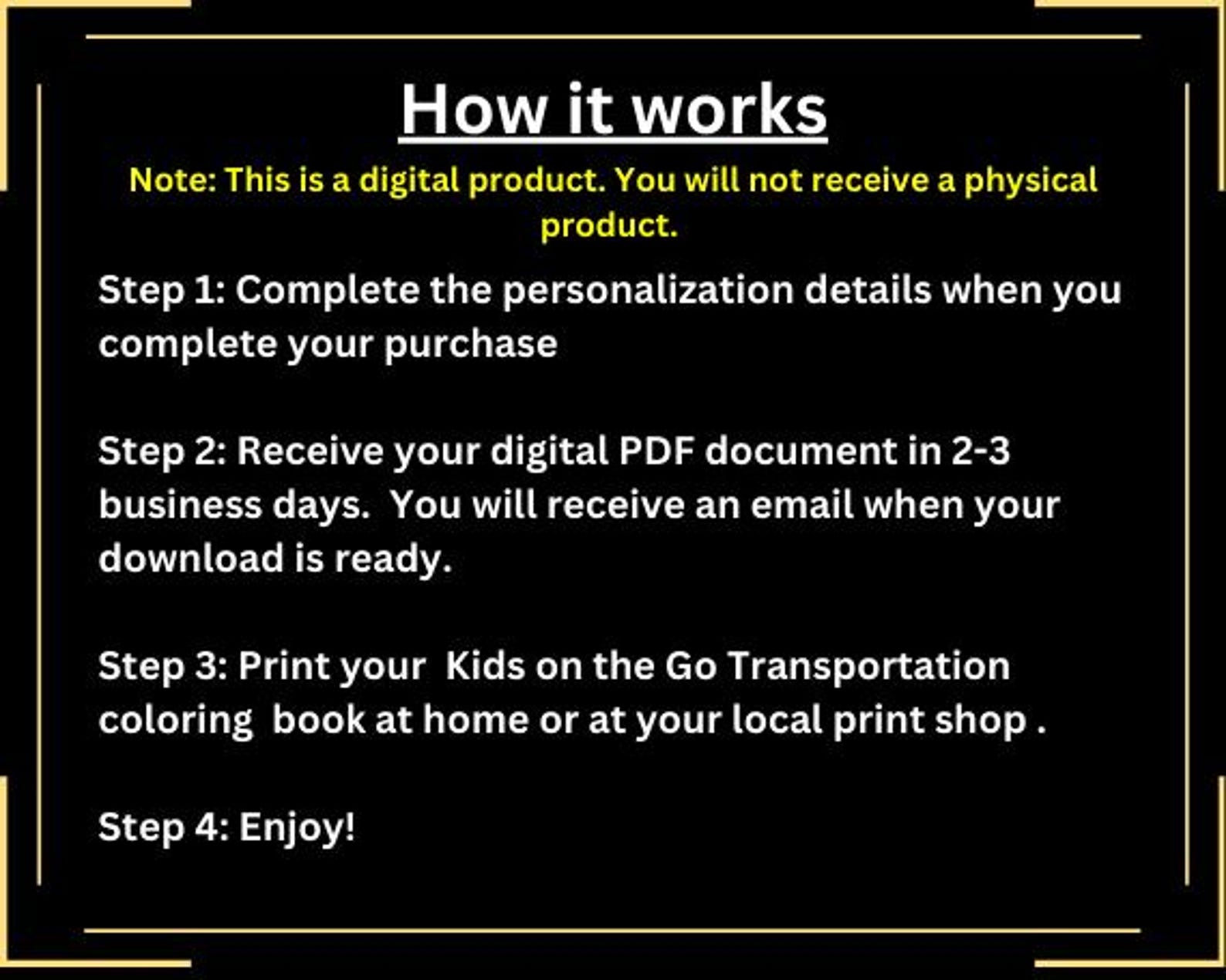 Customized Kids on the Go Coloring Book, Personalized Transportation ...