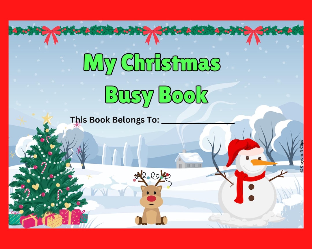 Christmas Busy Book, Winter-christmas Quiet Book, Toddler-preschool ...