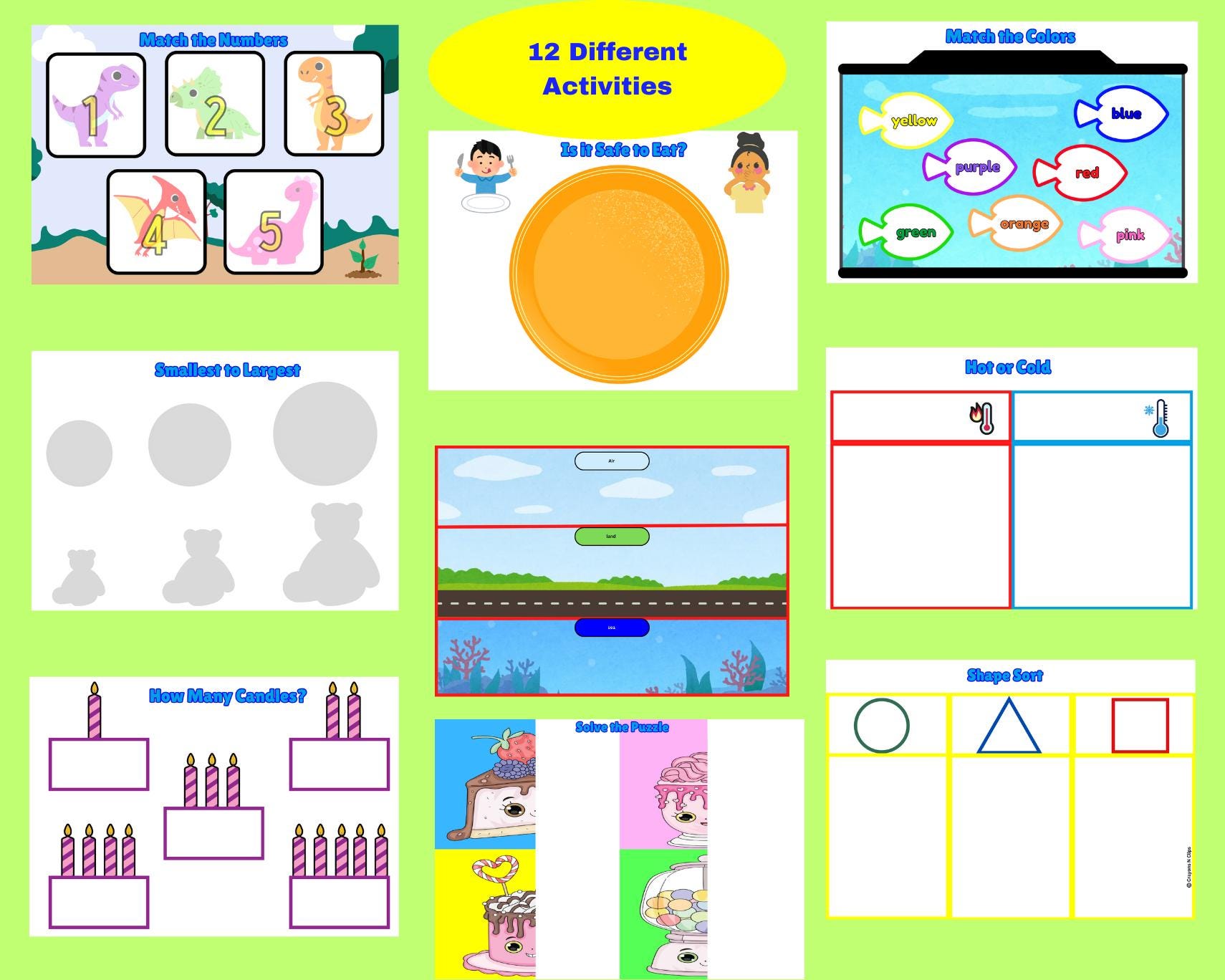 Toddler Busy Book, Preschool Activity Binder, Activity Book, Toddler ...