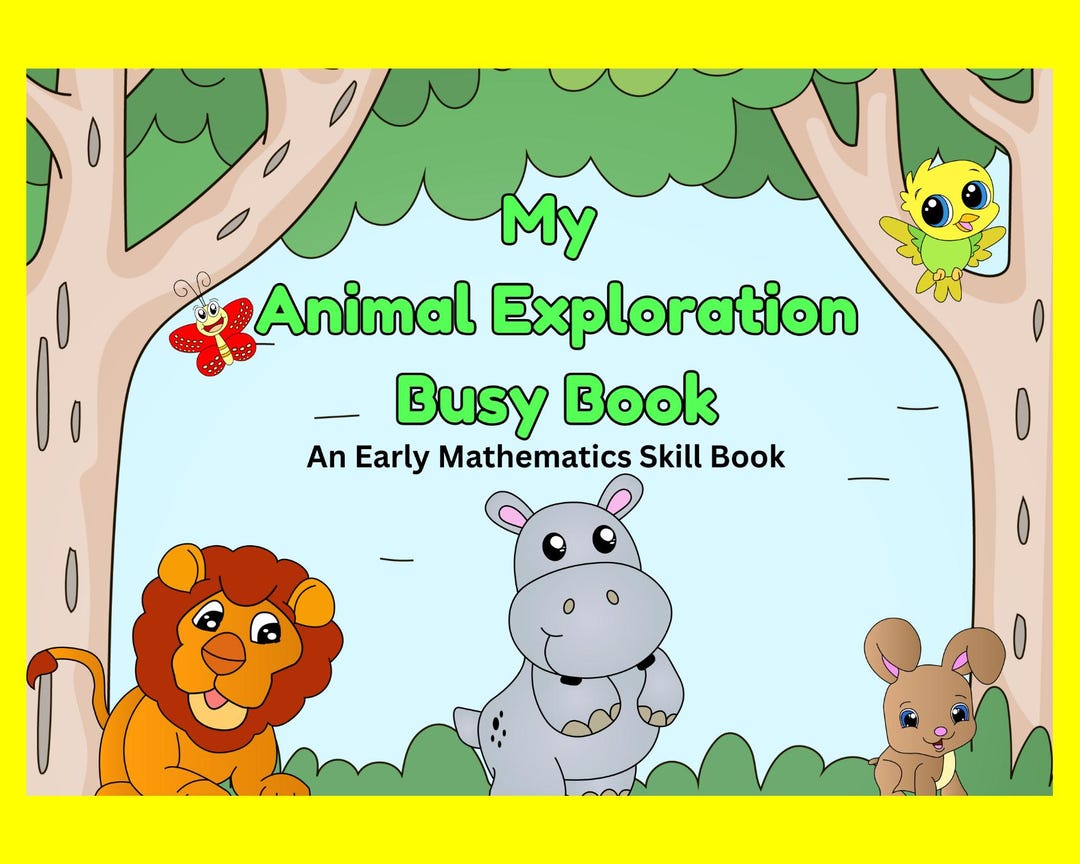 Preschool Busy Book, Animal Activity Binder, Math Activity Book ...