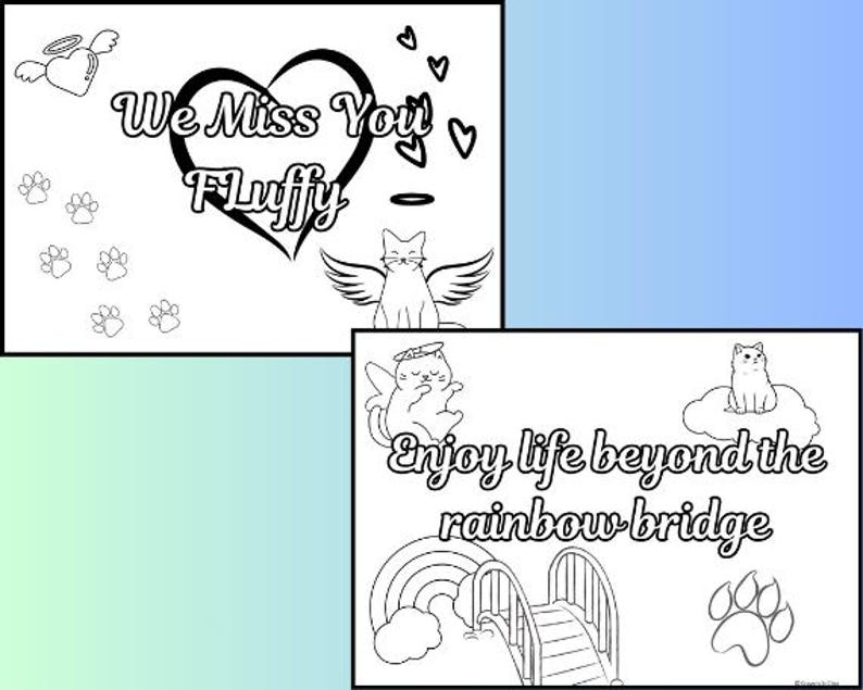 Custom Pets Memorial Name Coloring Sheet, Personalized Name Coloring ...