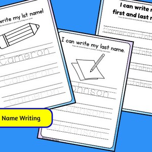 Personalized Name Writing Worksheet, Custom Name Tracer Page,first-last ...
