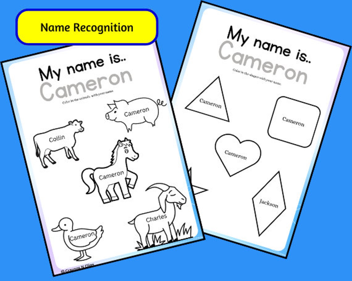Personalized Name Writing Worksheet, Custom Name Tracer Page,first-last ...