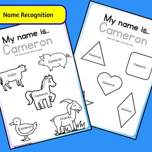 Personalized Name Writing Worksheet, Custom Name Tracer Page,first-last ...